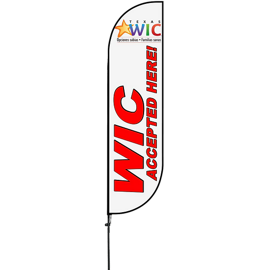 TEXAS WIC ACCEPTED HERE - Advertising Feather Flag Kit with Flagpole ...